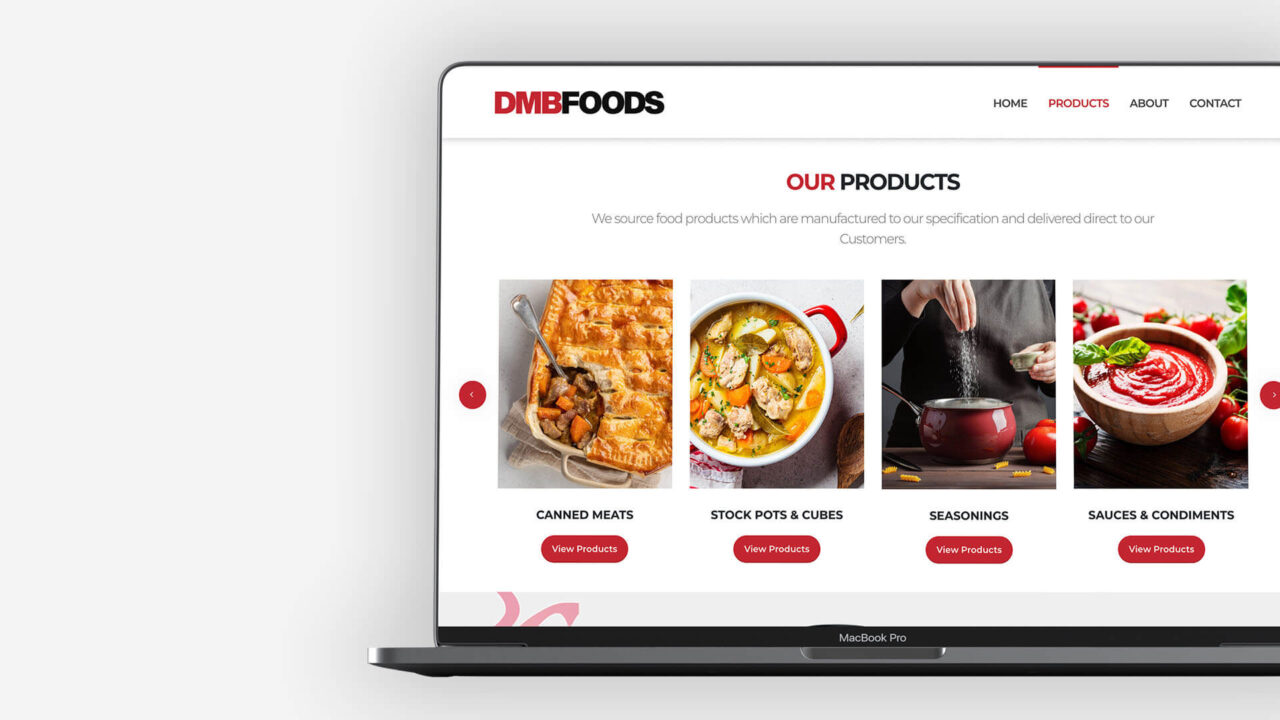 Website Design for Food Industry - Scene Creative Design